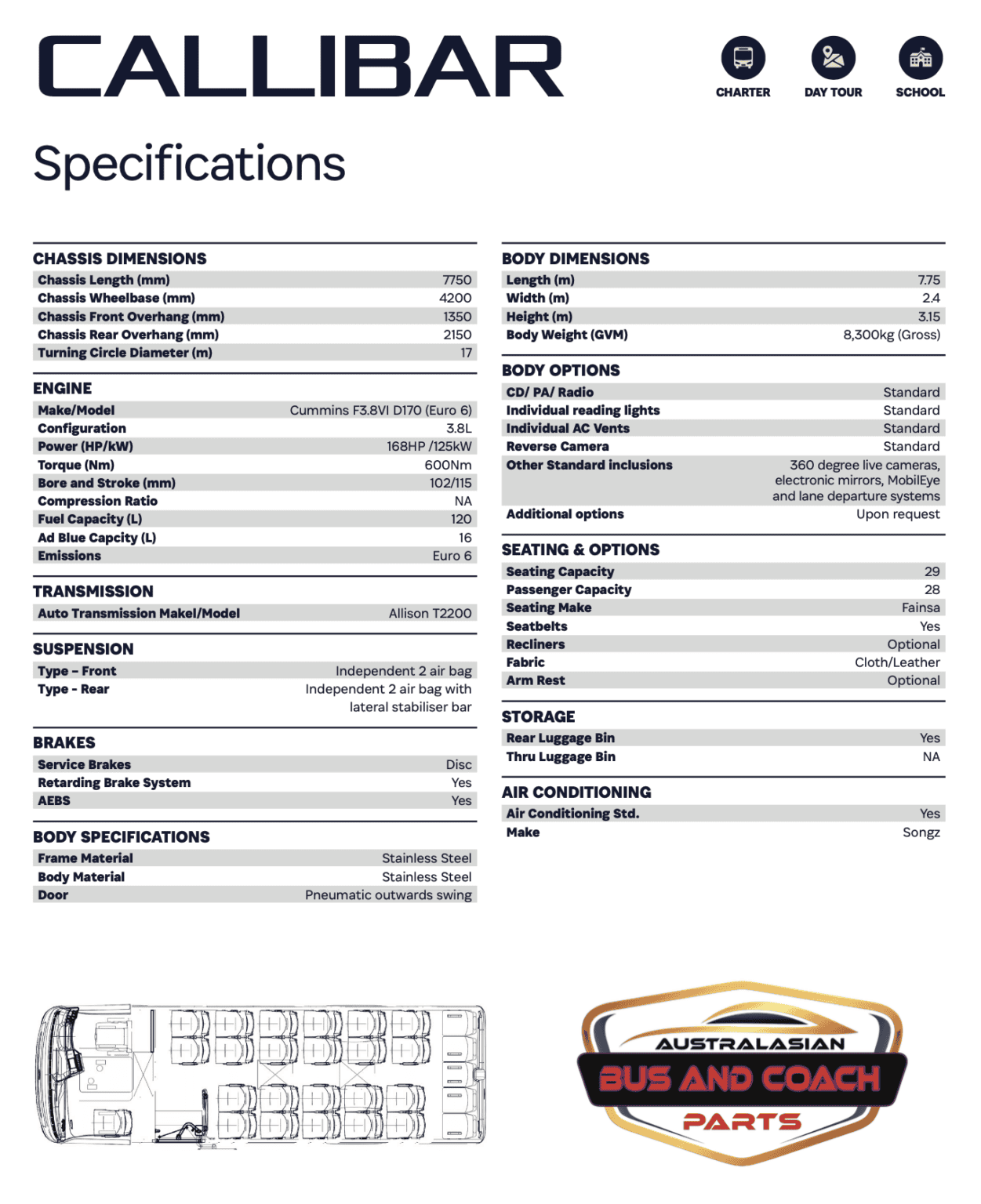 Callibar - Challenger Bus and Coach